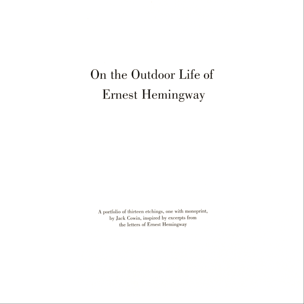 On the Life of Ernest Hemingway | Oehme Graphics
